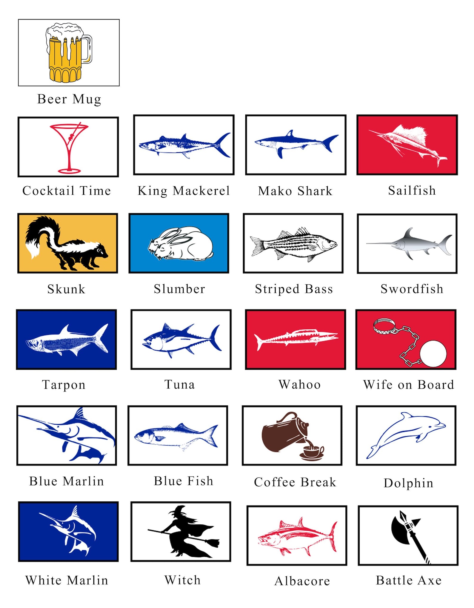 Funny Fun Fishing Fish Flags Novelty Boat Flags 12in X18in W/heading ...