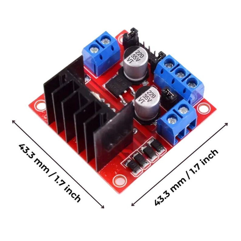 Dual H-bridge L298N Motor Driver Controller Board for DC Motors and ...