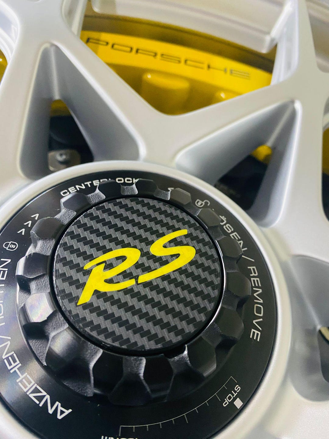 Porsche Carbon Fibre Effect Centre Lock Covers Centre Caps Rs/gt3/gts ...