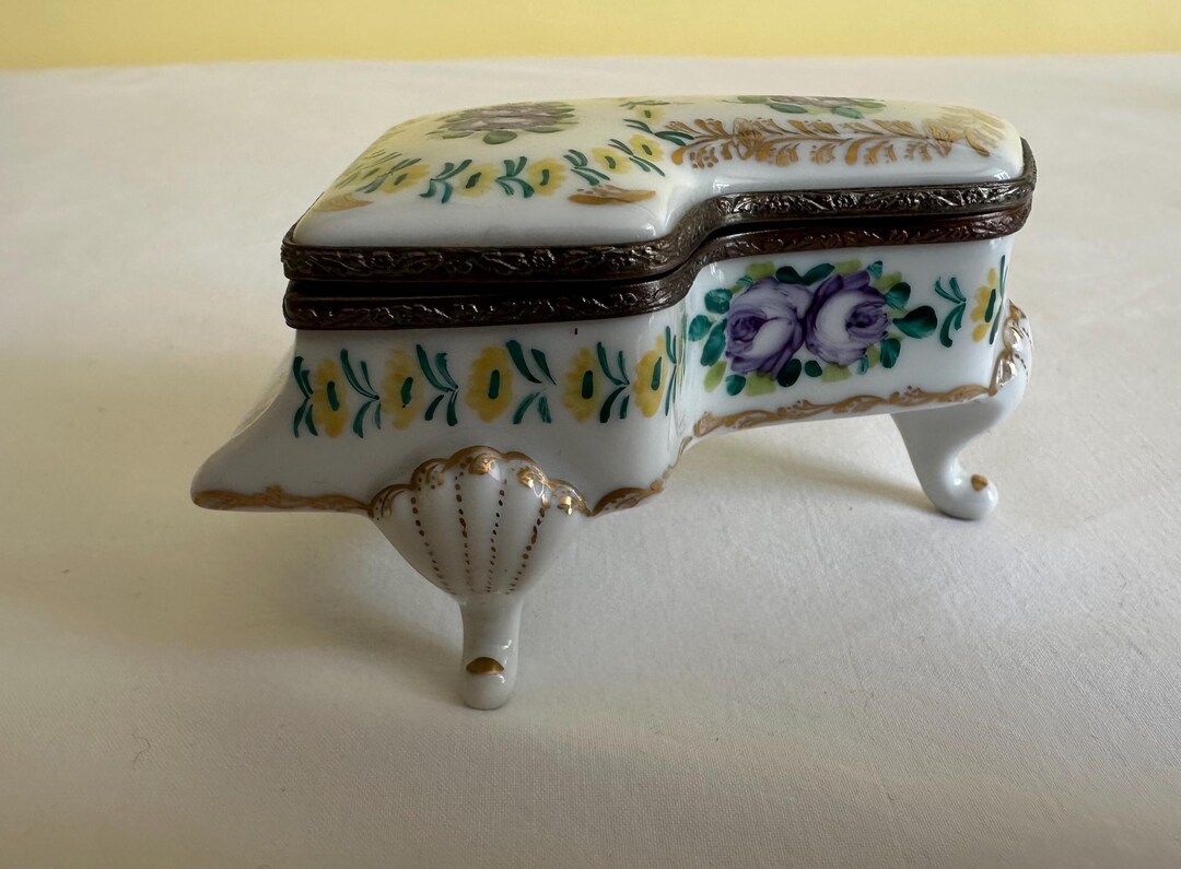 Limoges of France Grand Piano Porcelain Trinket Box - Etsy