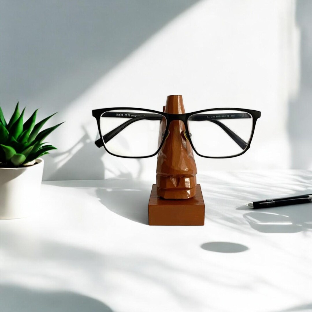 Handmade Wood Eyeglass Holder Stand - Glasses Organizer - Rustic Wooden ...