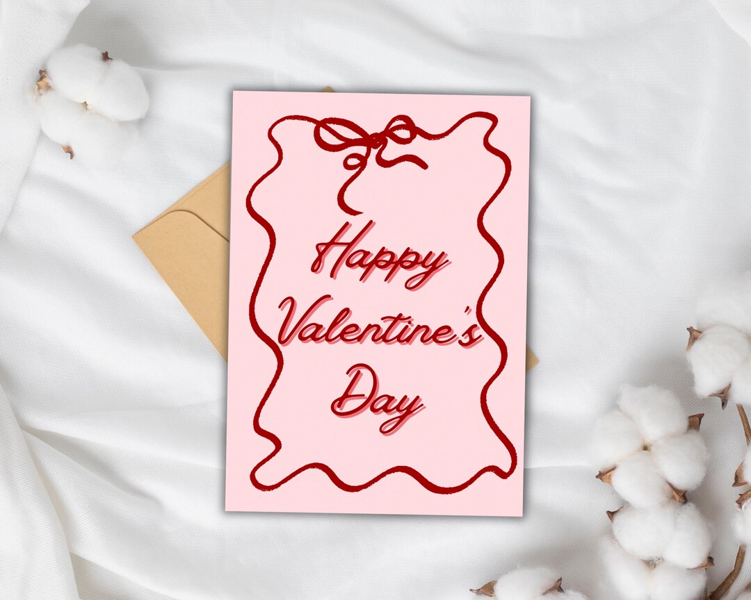 Happy Valentines Day / Sweet and Simple Valentine Card Digital Download ...