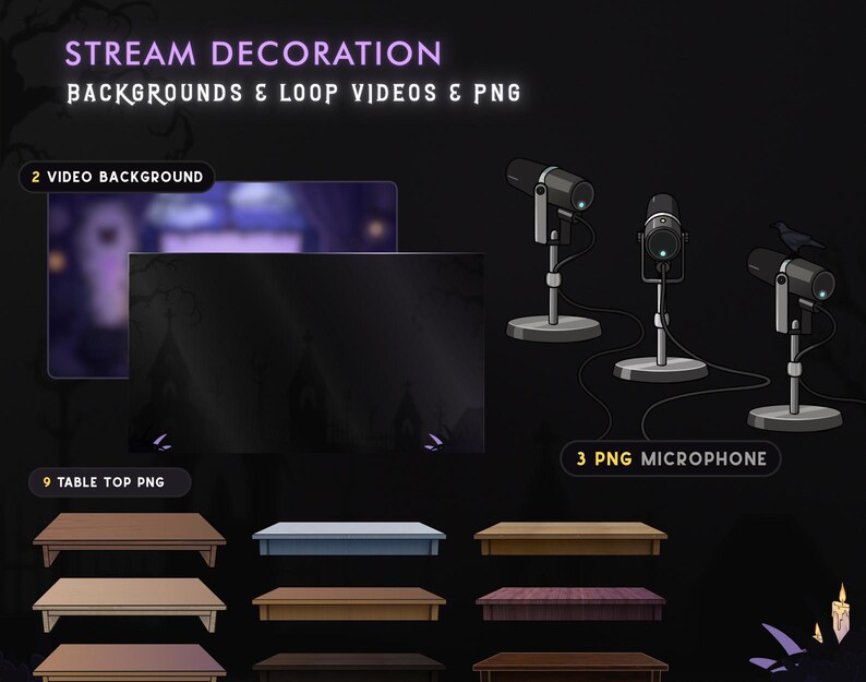 Stream Overlay Package Halloween – Spooky Streaming Room Pack for ...