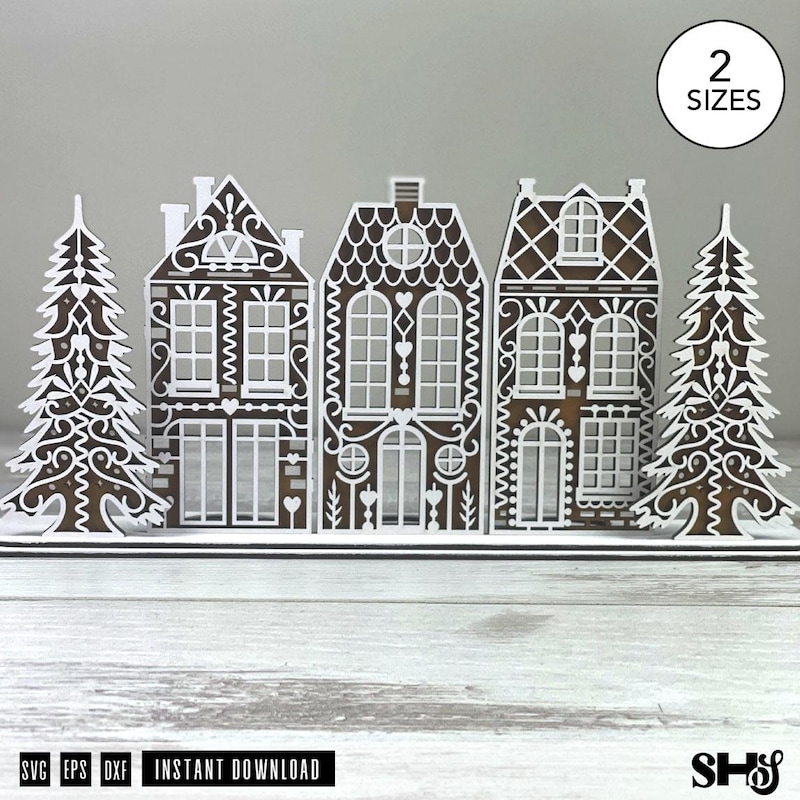 Christmas House Mantel - Etsy