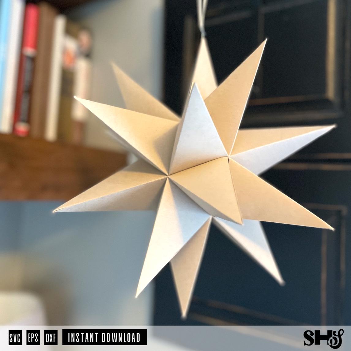 3D Moravian Star DIY SVG | Paper Star Cut File | 3D Paper Star ...