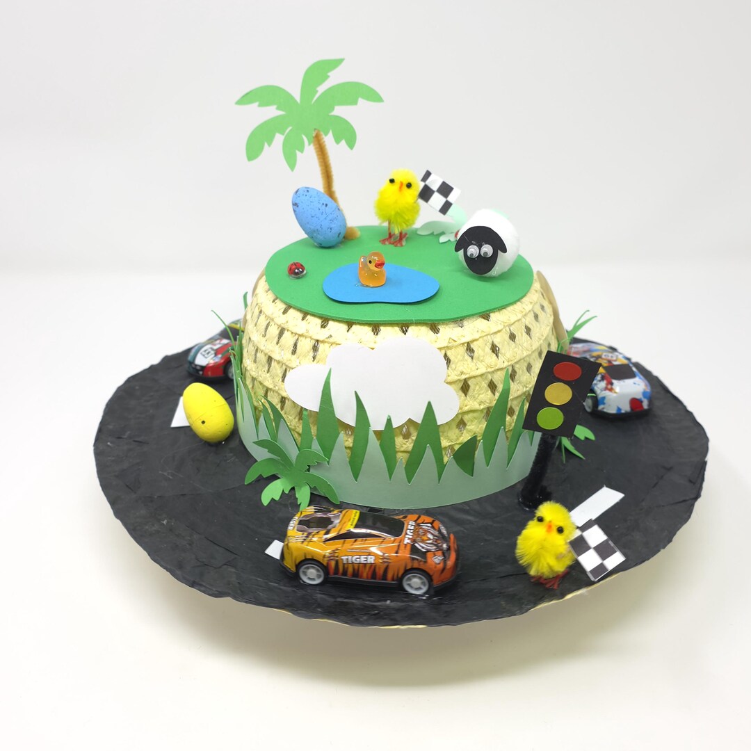 DIY Race Car Easter Bonnet Craft Kit - Make Your Own Easter Hat - Etsy