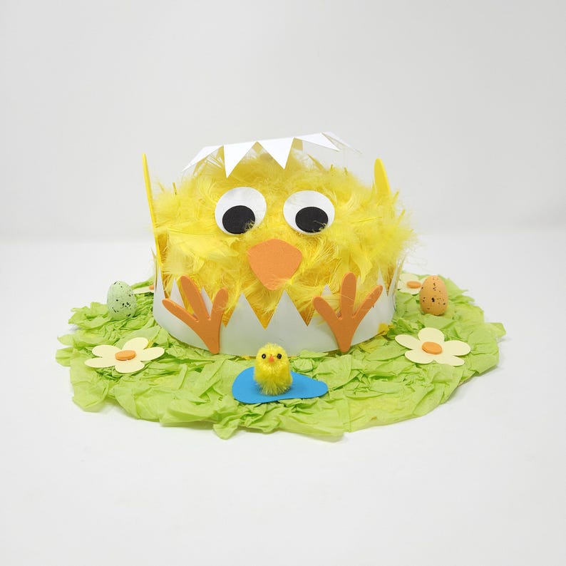 Diy Yellow Chick Easter Bonnet Craft Kit Make Your Own Easter Hat