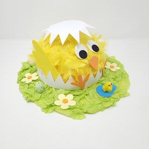 DIY Yellow Chick Easter Bonnet Craft Kit - Make Your Own Easter Hat ...