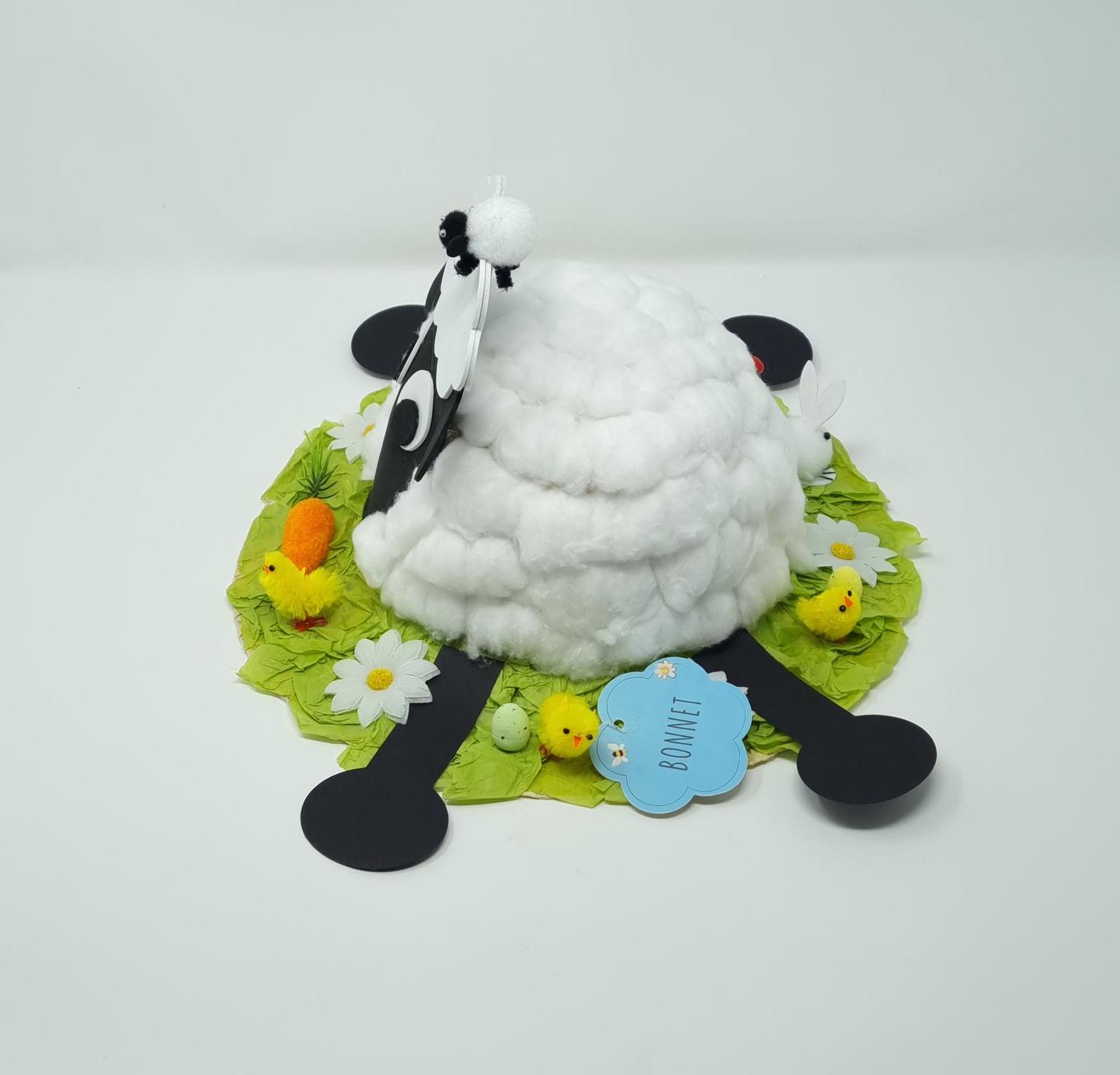 DIY Make Your Own Fluffy Sheep Easter Bonnet Craft Kit Activity Pack ...