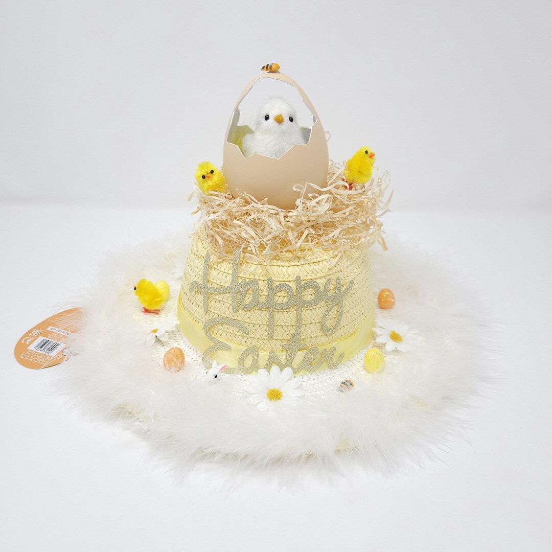 Handmade Happy Easter Bonnet, Cute Hatchling Chick, Boys Girls Easter ...