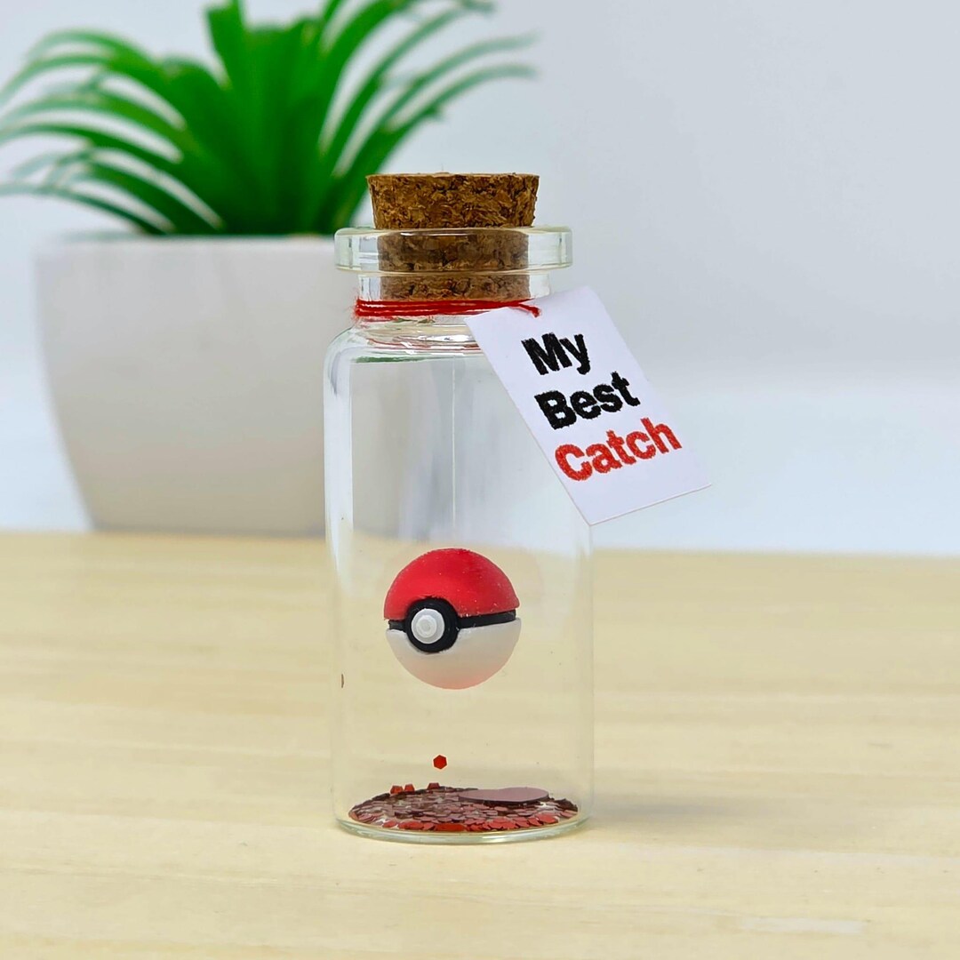 Gift I Choose You Pikachu Pokeball Personalised Message in a Bottle ...