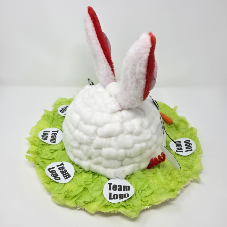 Handmade Fluffy Bunny Rabbit Easter Football Bonnet, *any Football Team ...