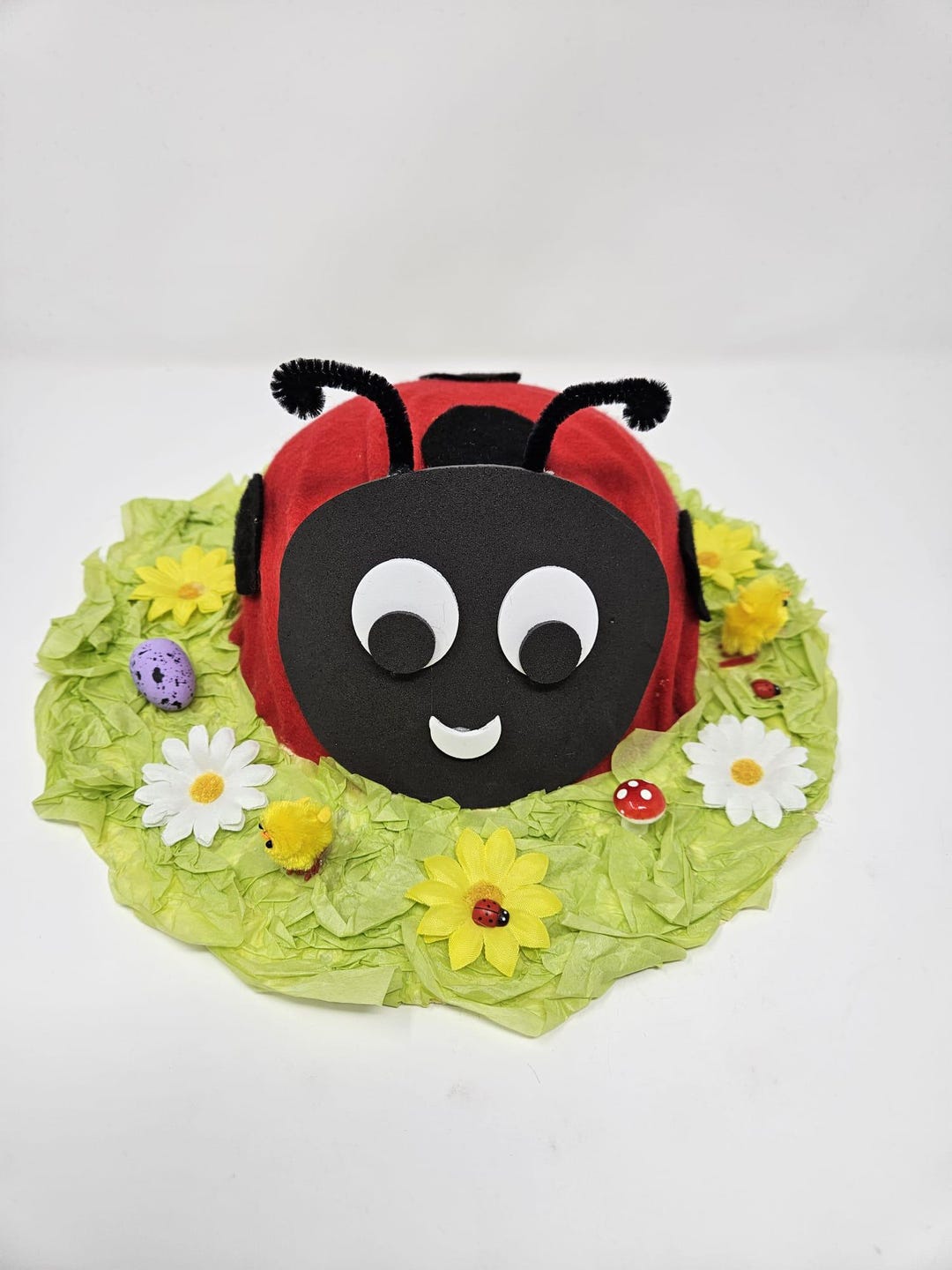 DIY Make Your Own Spring Ladybug Easter Bonnet Craft Kit Activity Pack ...