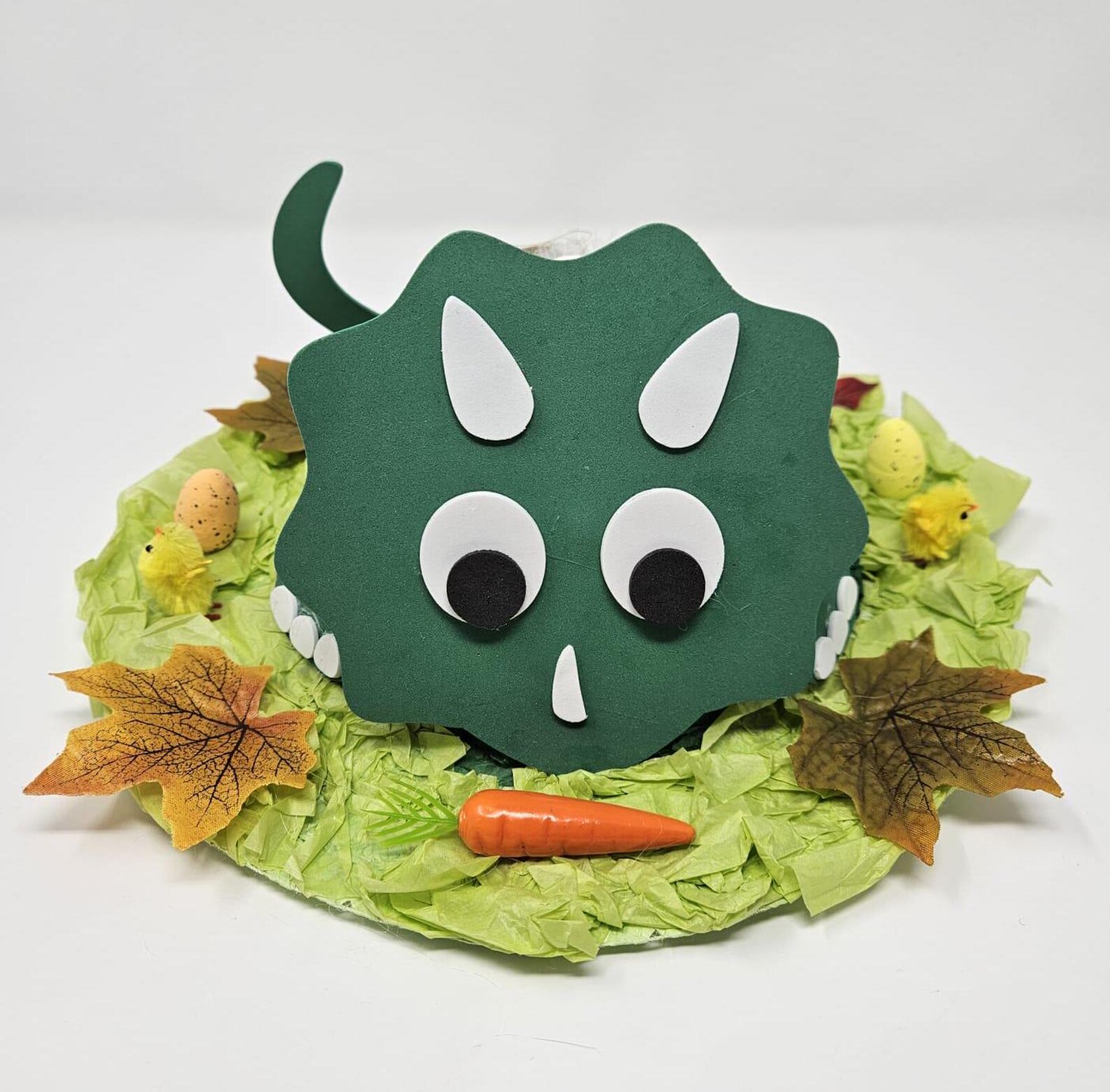 DIY Make Your Own Triceratops Dinosaur Easter Bonnet Craft Kit Activity ...