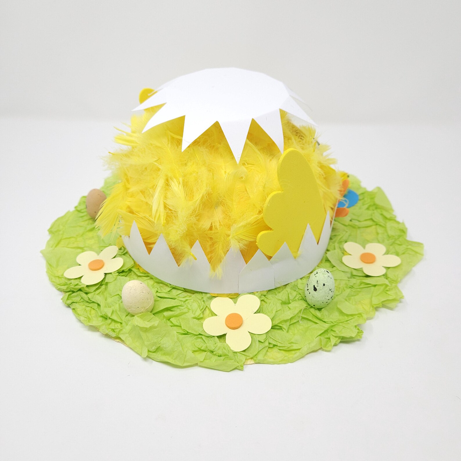 DIY Yellow Chick Easter Bonnet Craft Kit - Make Your Own Easter Hat ...