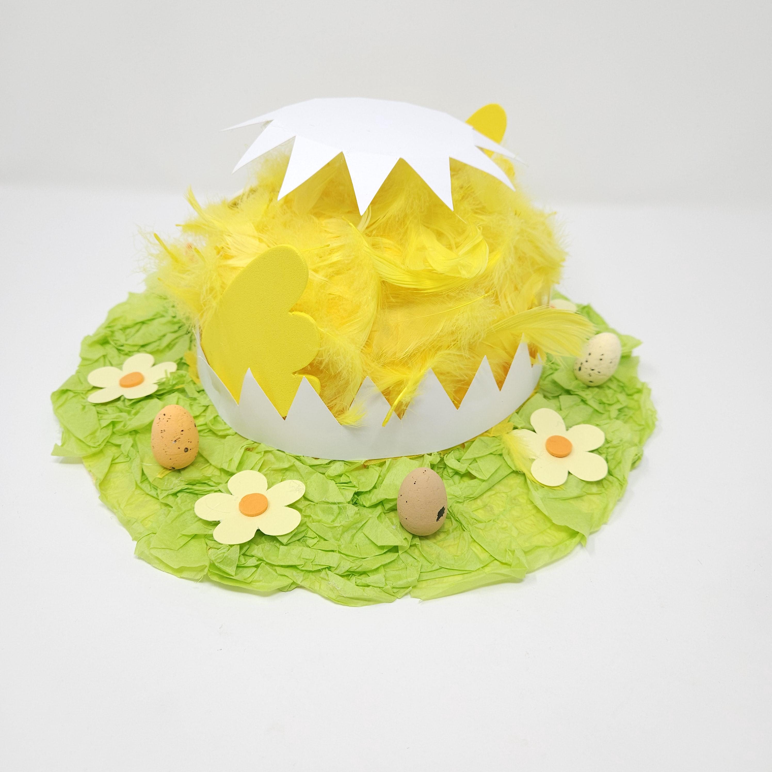 DIY Yellow Chick Easter Bonnet Craft Kit - Make Your Own Easter Hat ...