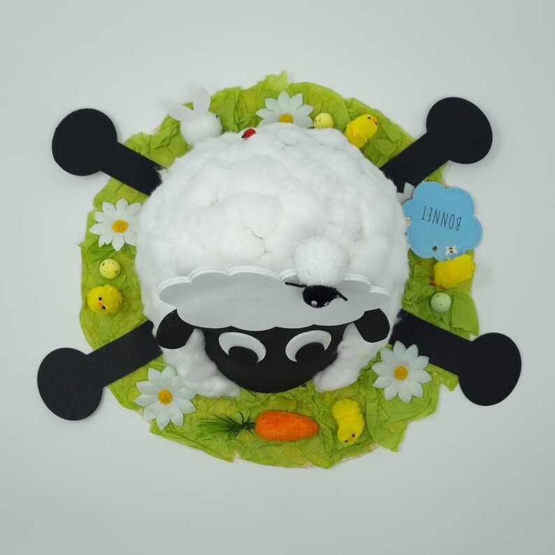 DIY Make Your Own Fluffy Sheep Easter Bonnet Craft Kit Activity Pack ...