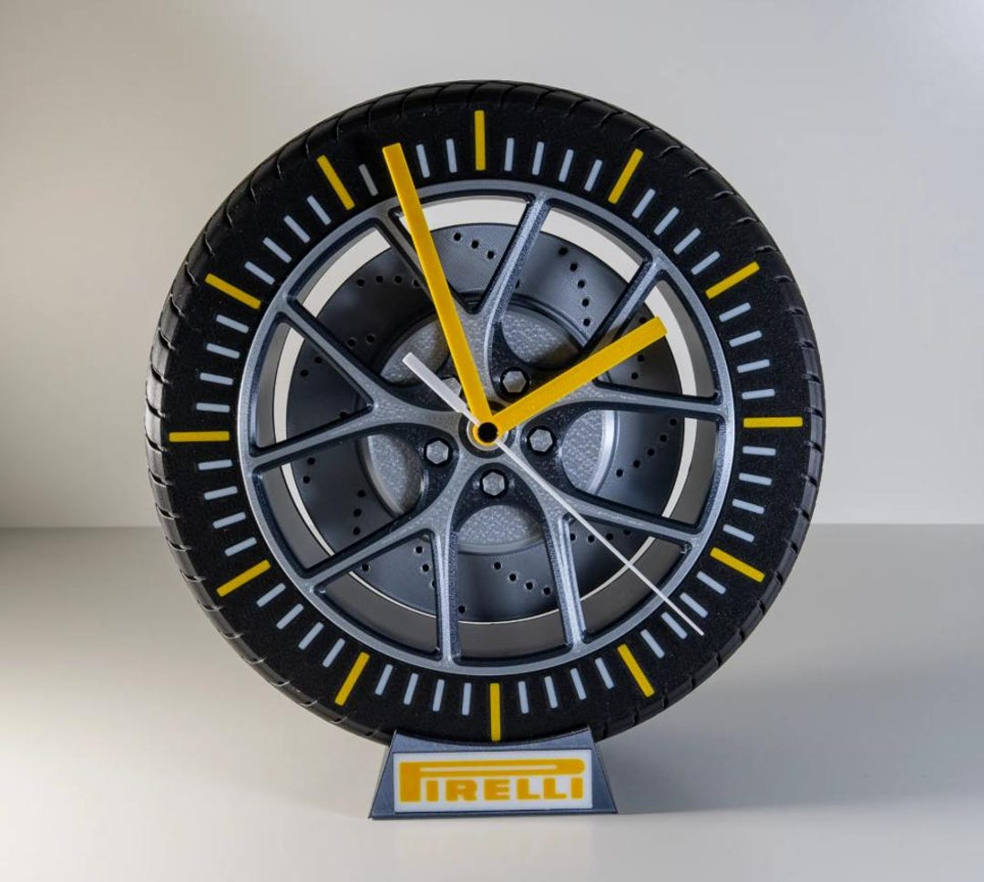 3D Printed Handmade F1 Tire Clock Desk Decoration - Etsy