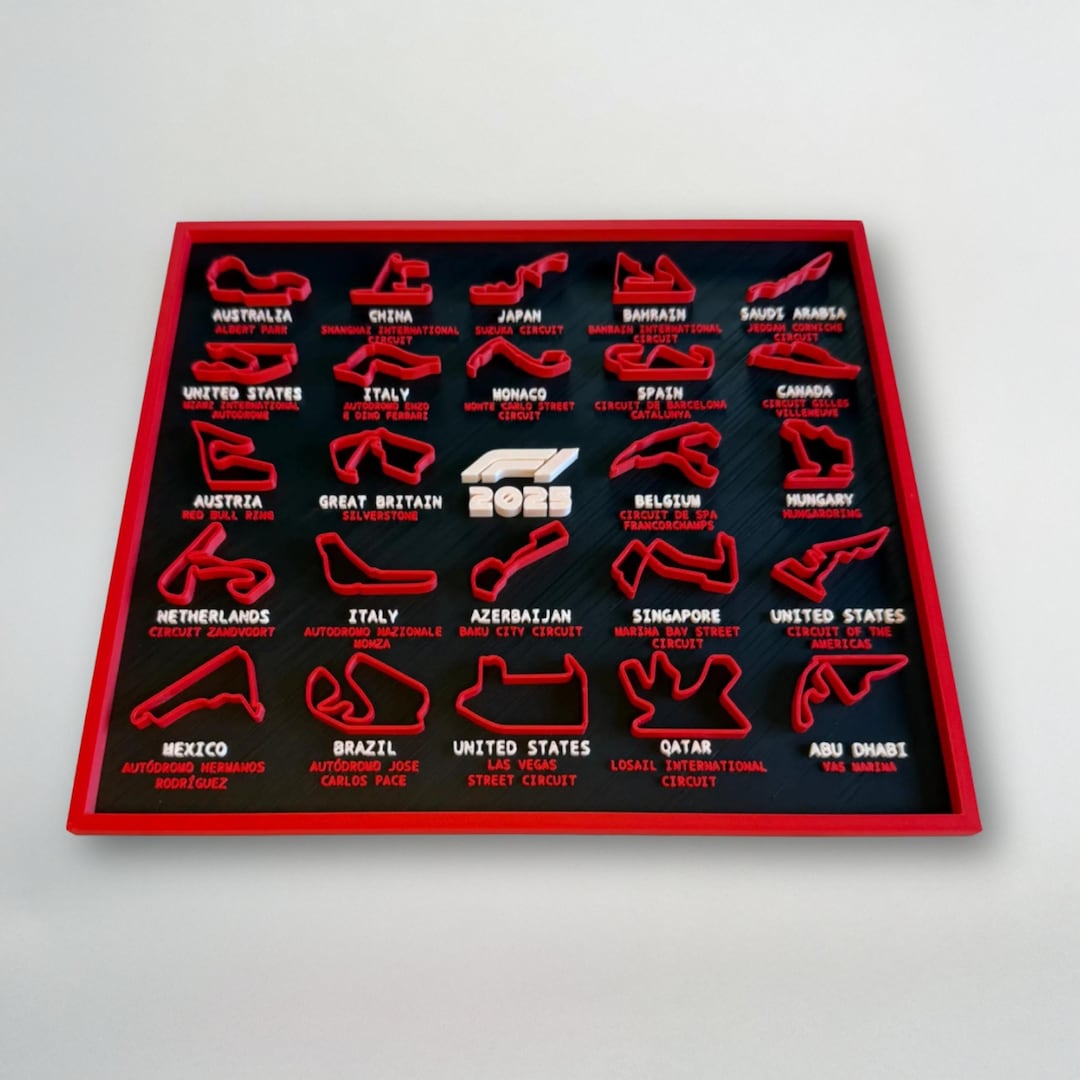3D Printed F1 Circuit Model for Racing Fans Unique Grand Prix Souvenir ...