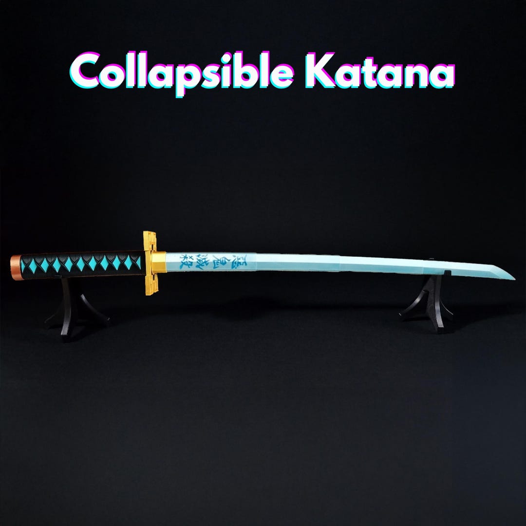 Collapsible Mist-themed Katana 3D Printed Cosplay Sword, Elegant Anime ...