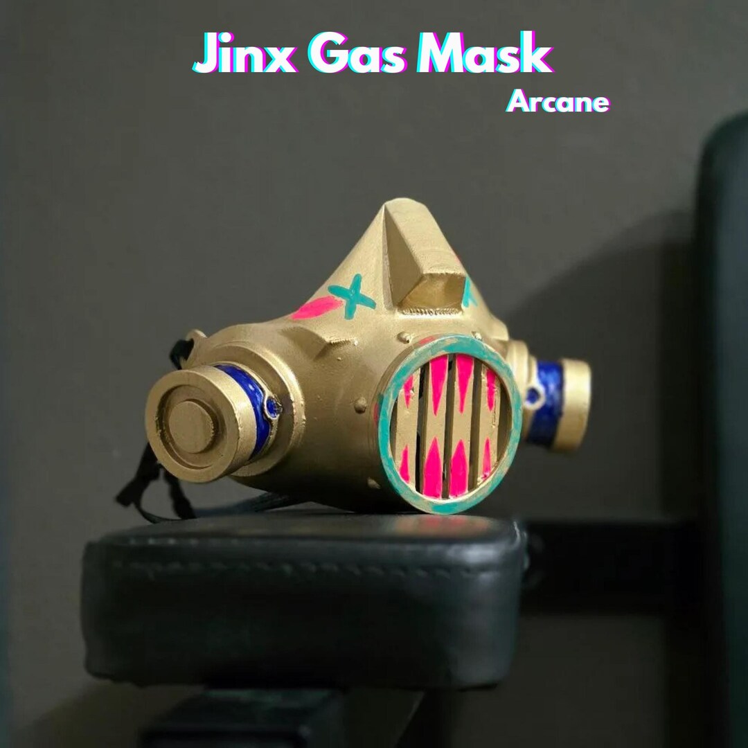 3D Printed Arcane Jinx Mask, Unique Cosplay Accessory, Perfect for Fans ...