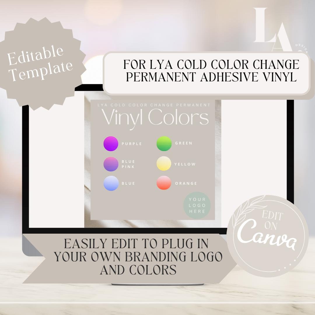 LYA Vinyl Color Swatch Chart for LYA Cold Color Change Permanent ...
