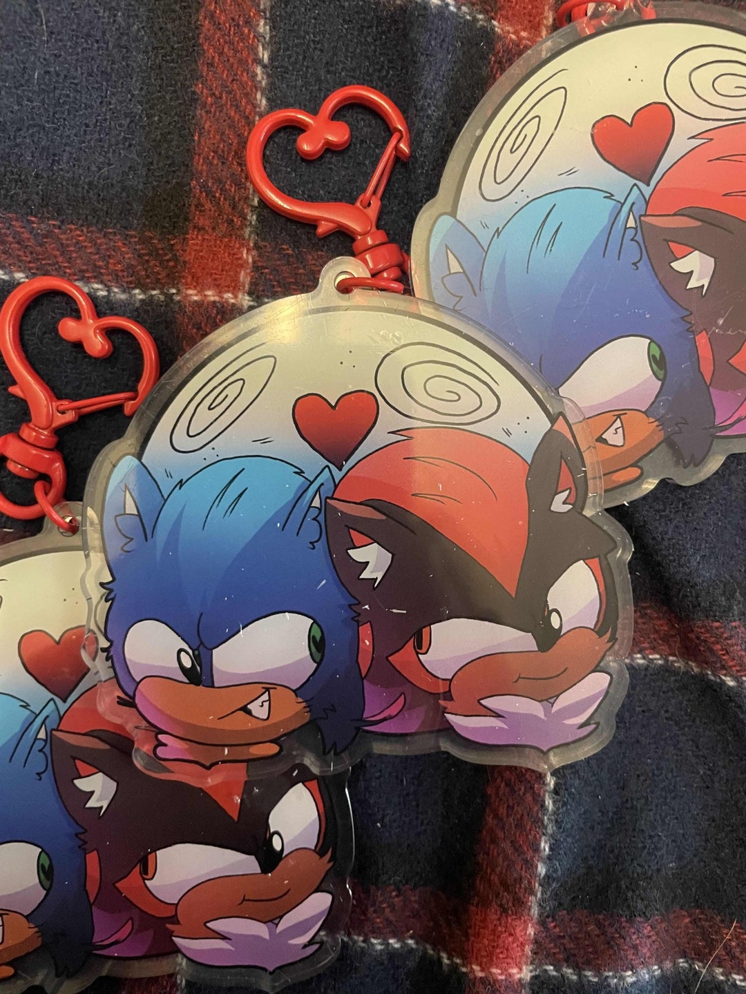 Sonic the Hedgehog 3 3" Sonadow Keychain - Etsy