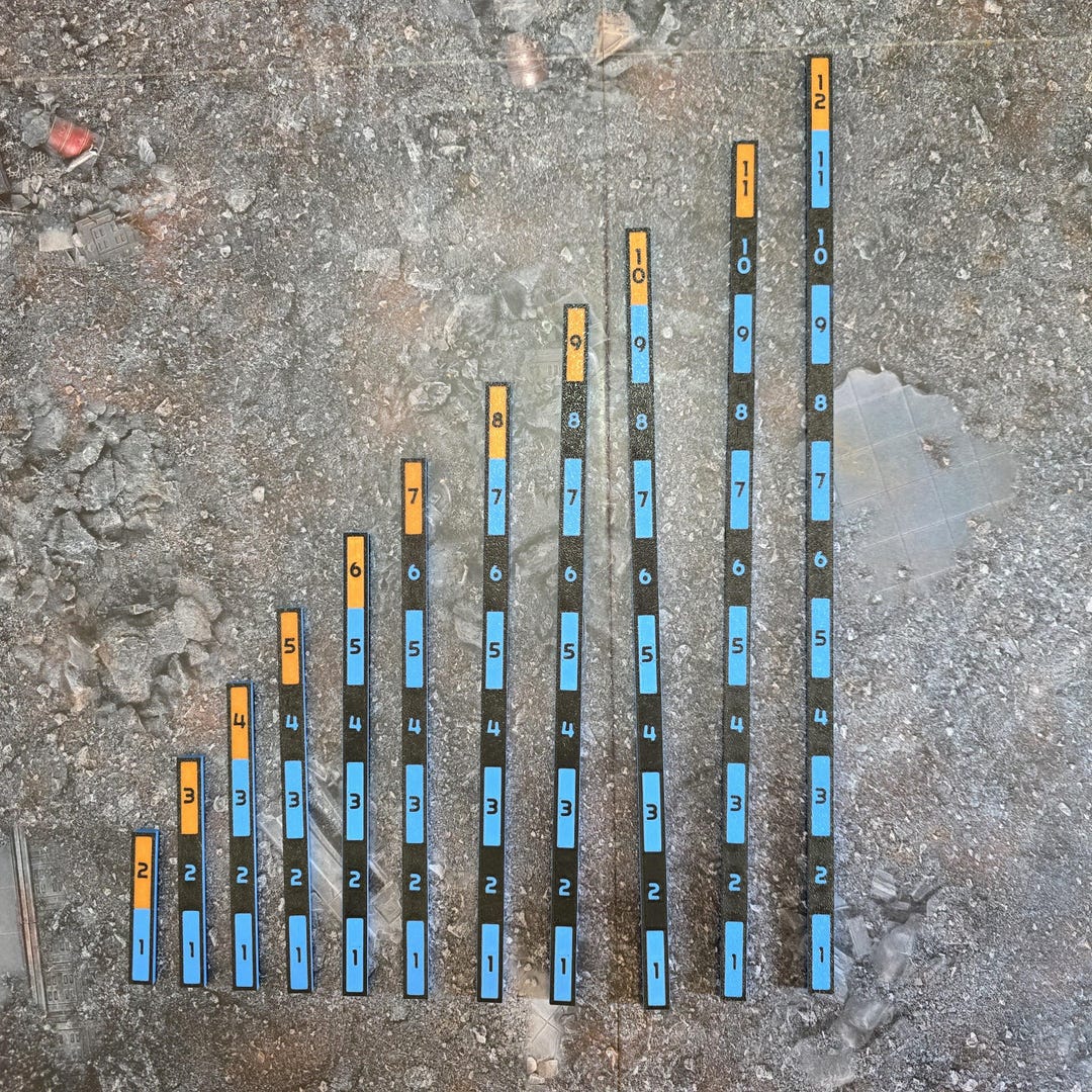 2"-12" Measure Sticks for Wargames Such as Warhammer - Etsy