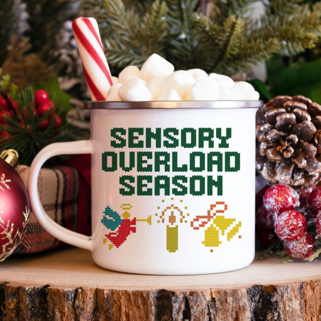 Sensory Overload Season Mug, Humorous ADHD Christmas Gift, Neurodiverse ...