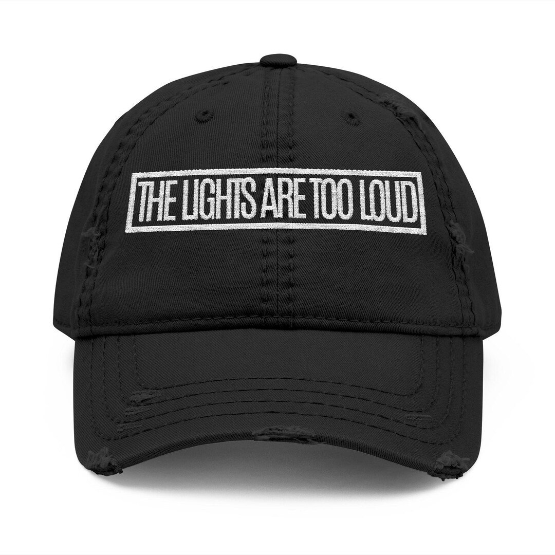 Embroidered Distressed Loud Lights Hat, Sensory Overload Gift ...