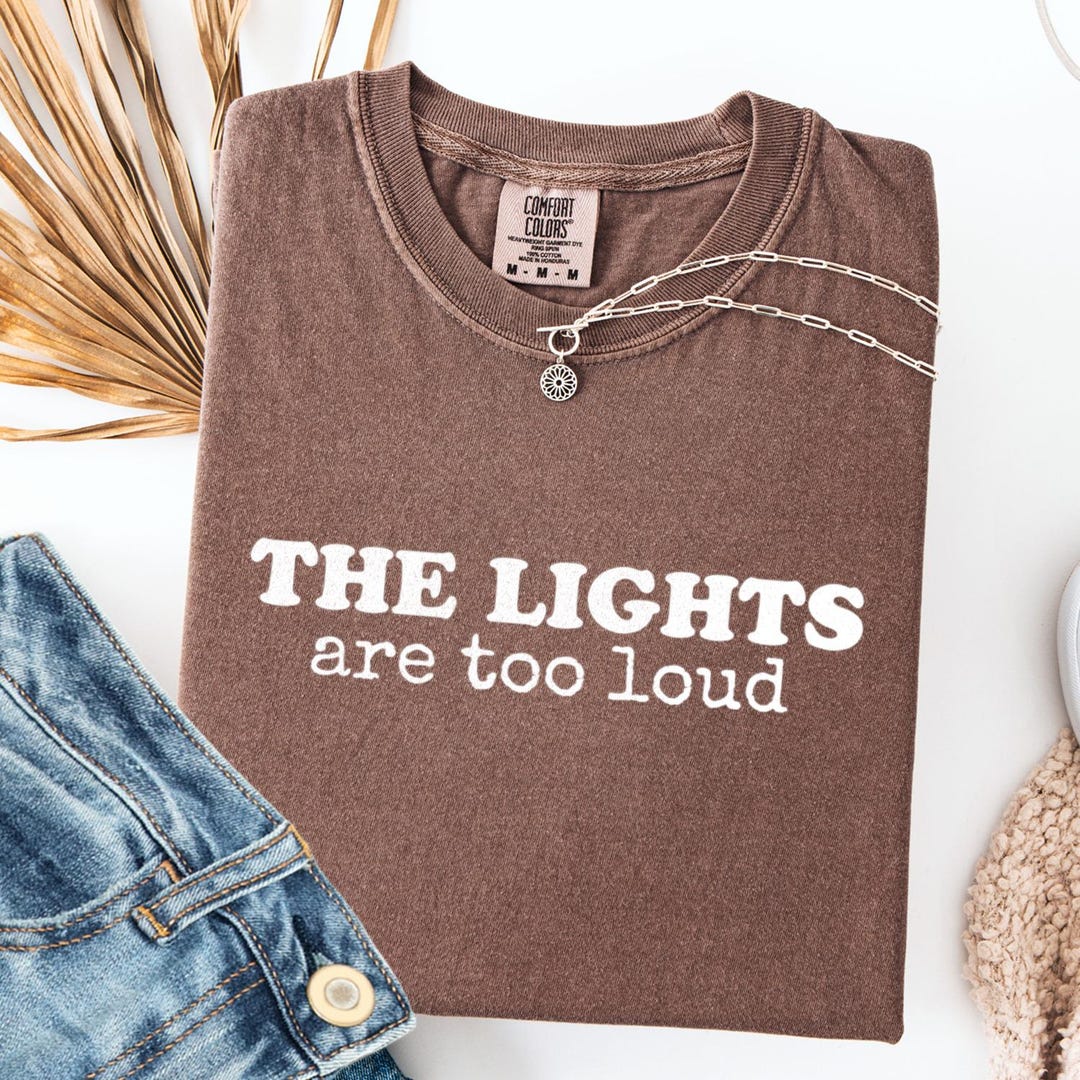 Loud Lights T-shirt, Sensory Overload Tee, Funny Autism Shirt ...