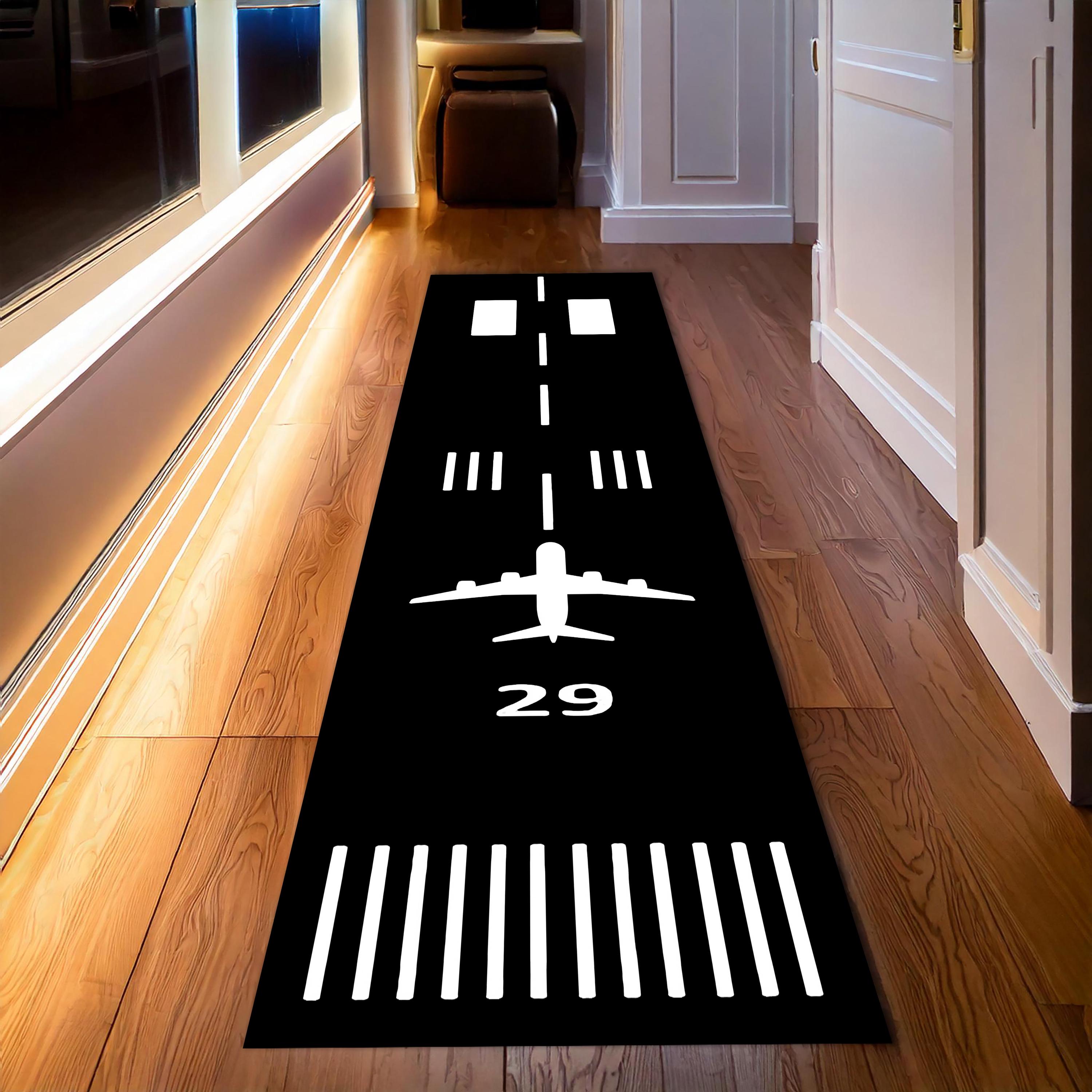 Airport Runway Road Rug | Kids Airplane Play Mat | Fun Flight Game ...