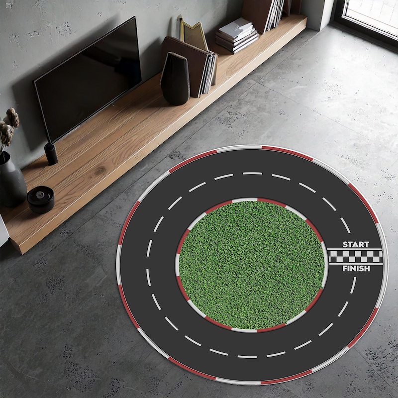 Race Track Rug - Etsy