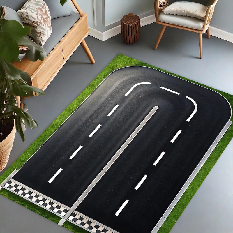 Race Track Rug - Etsy