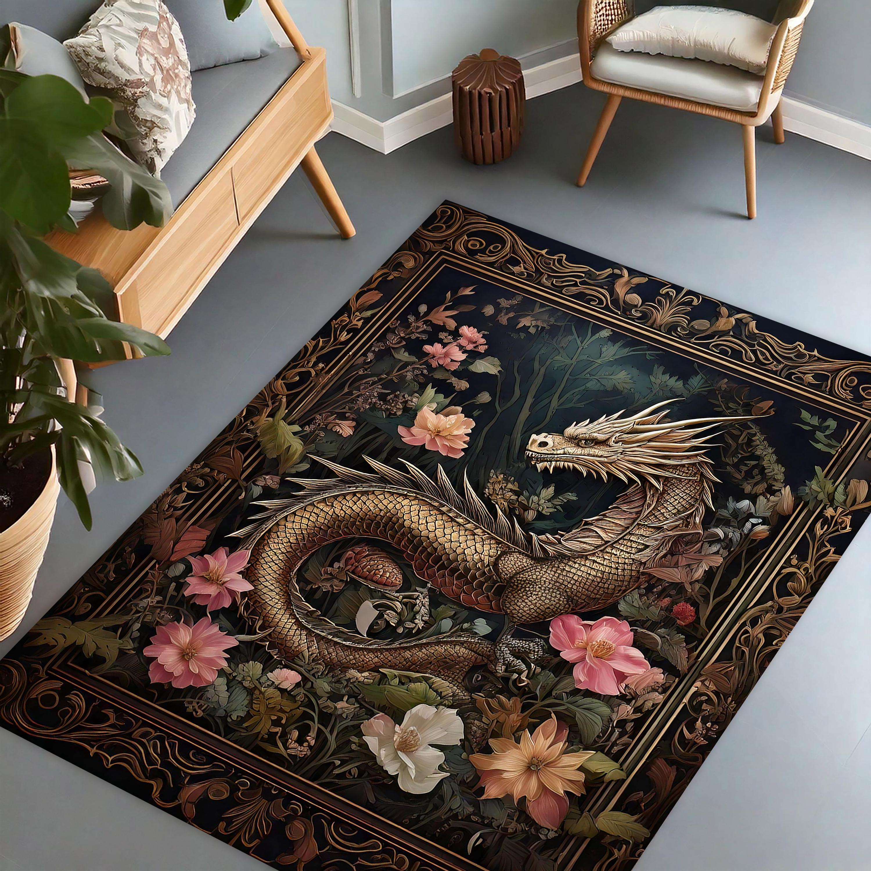 Fantasy Area Rug | Dark Academia & Fairycore Decor | Gothic Book Nook ...