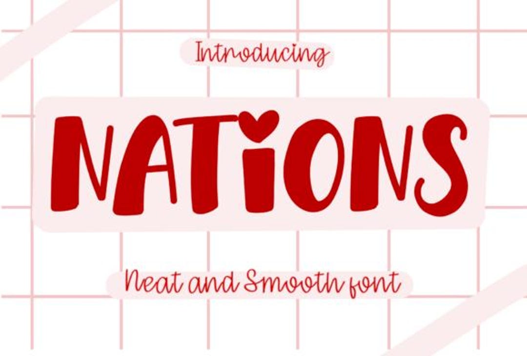Nations Font - Etsy