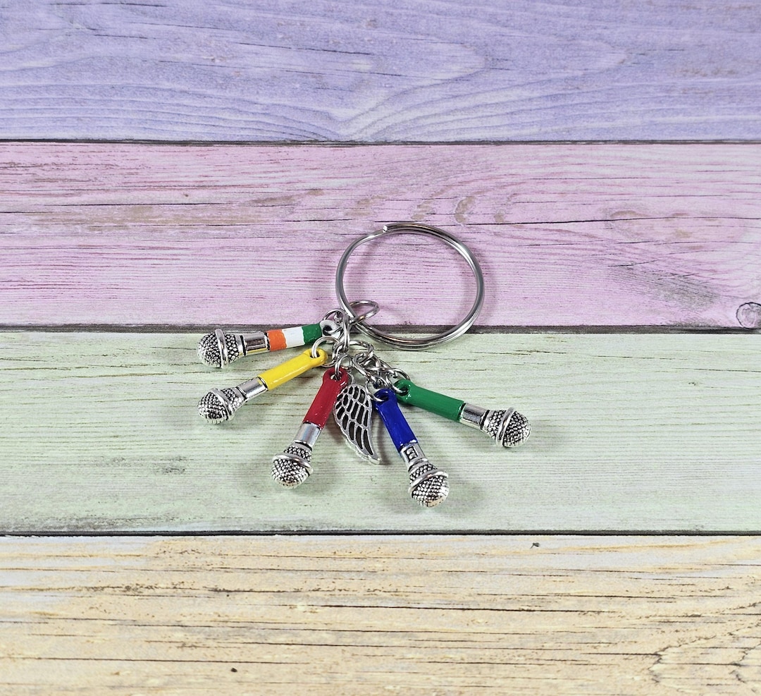 One Direction Microphone Keychain, Hand-painted - Etsy