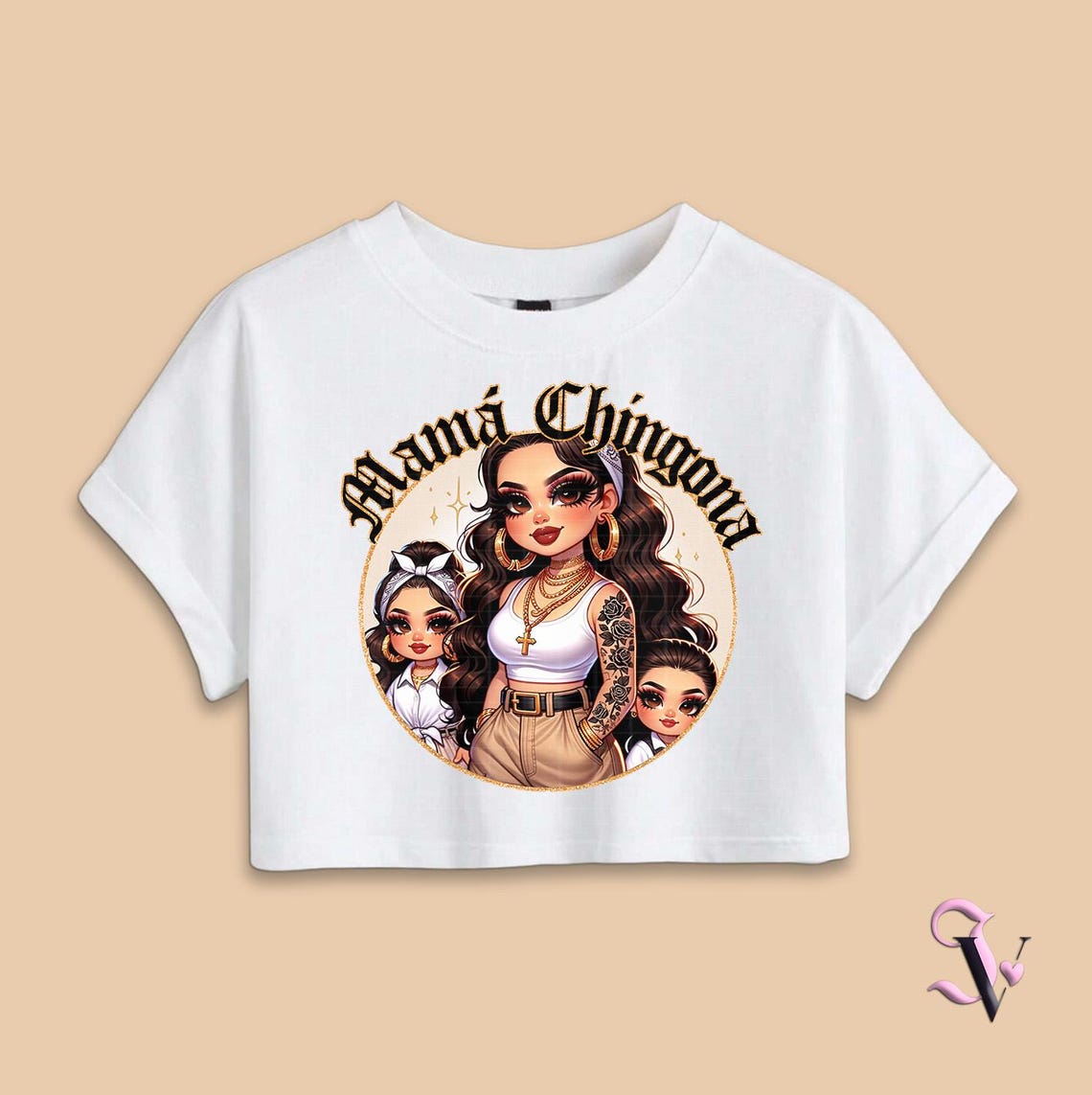 Mama Chingona Chicana Mom PNG: Chibi Latina Design (digital Download ...