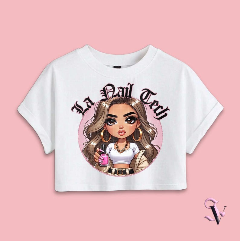 La Nail Tech Chicana PNG: Old School Chola Chibi Design (digital ...