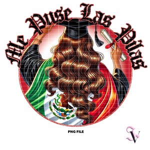 Chicana Graduation PNG Bundle La Graduada Chibi Style Latina Design for ...