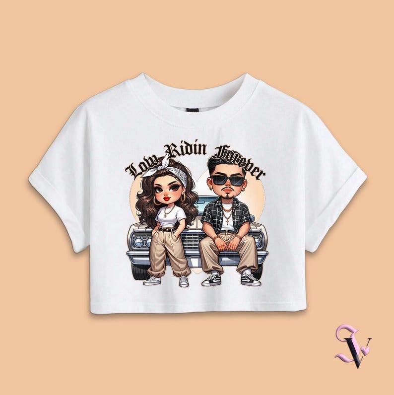 Chicana Valentine PNG Lowrider Chicano Couple Old School Chola Chibi ...