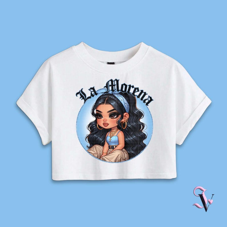 La Morena Chicana Chibi PNG: Old School Latina Design (digital Download ...