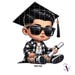 Chicano Graduation PNG Bundle El Graduado Chibi Style Latino Design for ...
