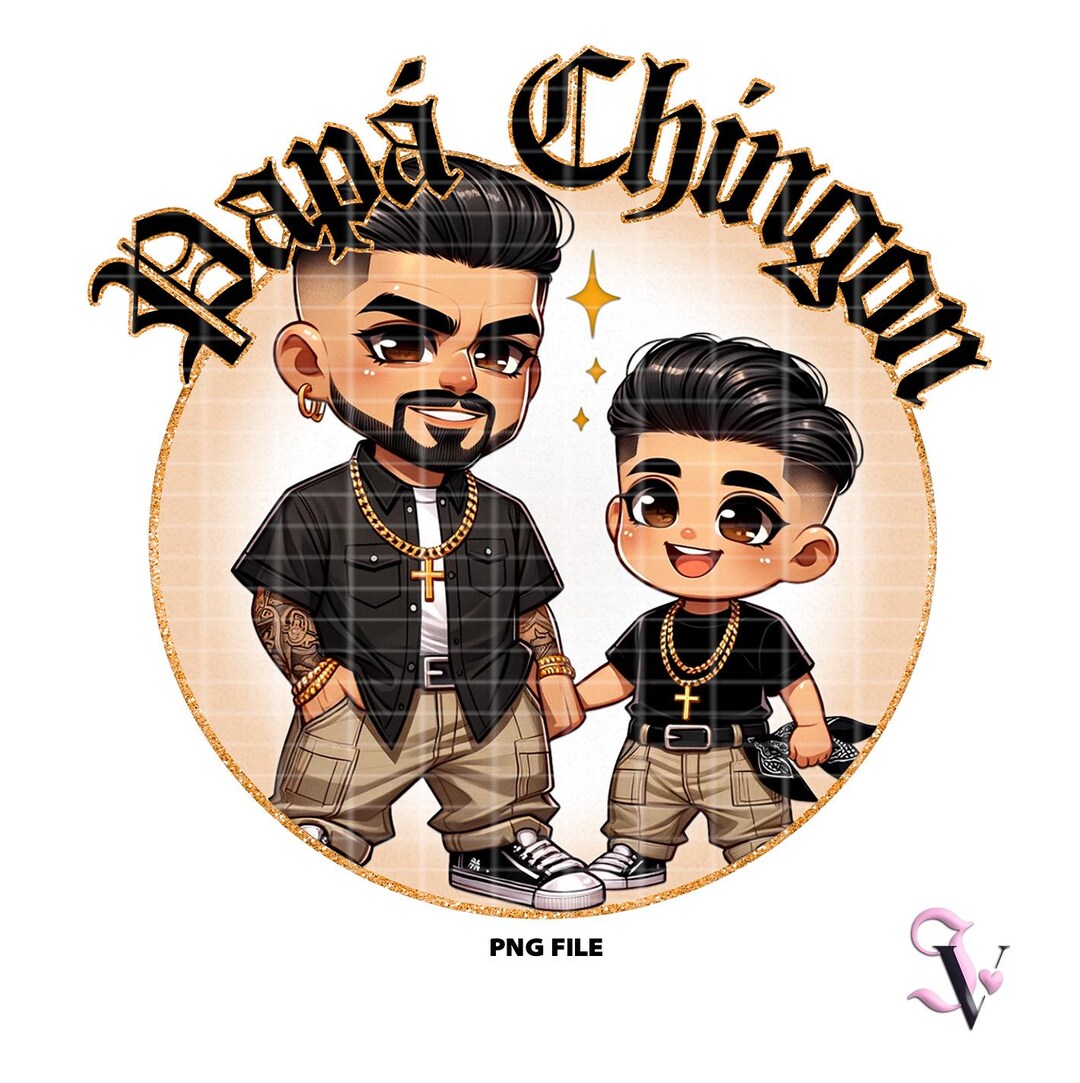 Papa Chingon Chibi PNG: Latino Father's Day Design (digital Download ...