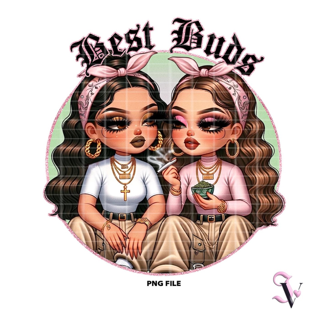 Best Buds Stoner Chicana PNG Old School Chola Chibi Style Latina Design ...