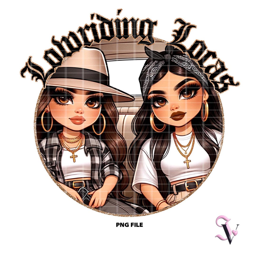 Lowriding Locas Lowrider Chicana PNG Old School Chola Chibi Style ...