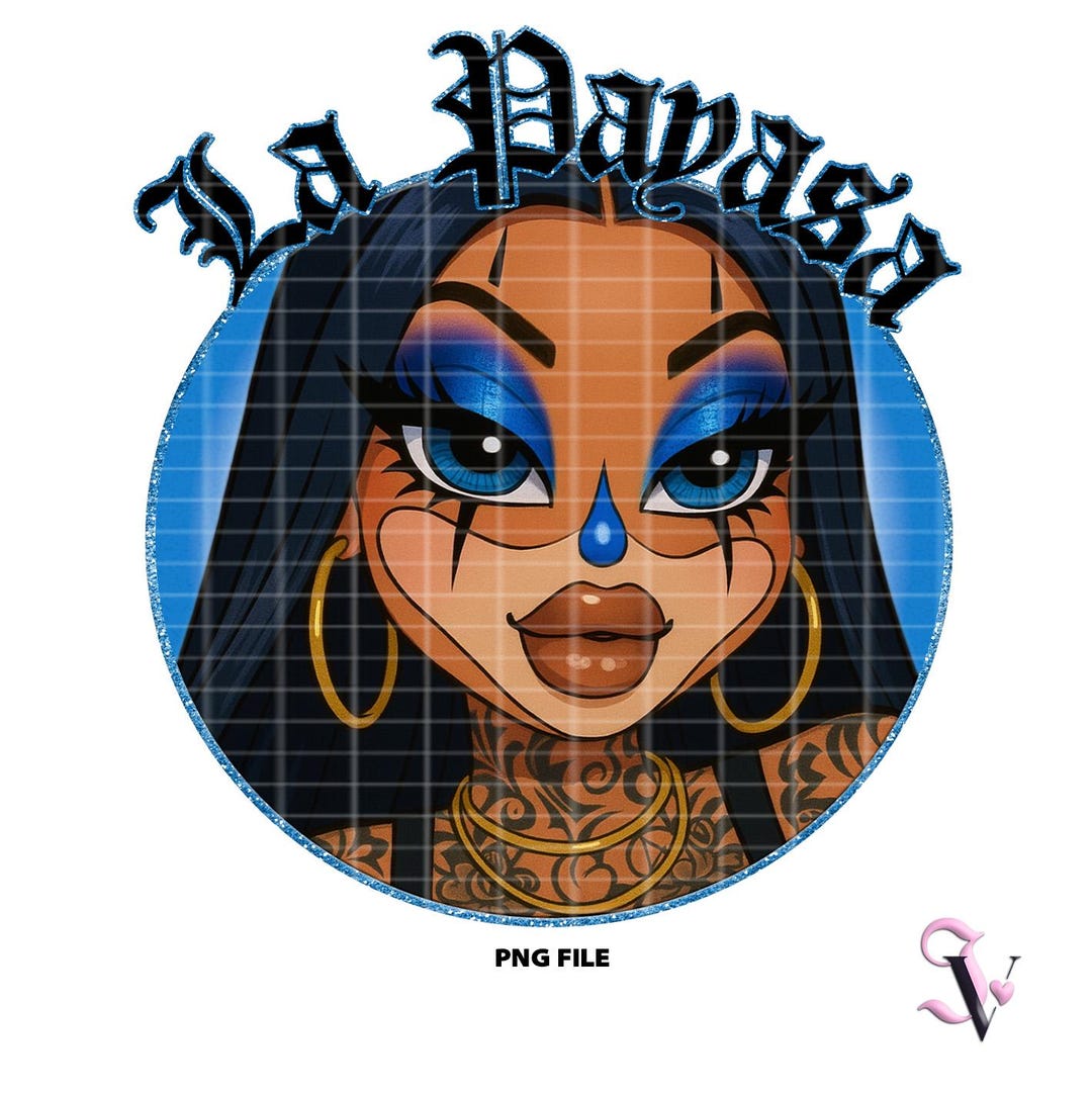 La Payasa Chicana Halloween PNG Latina Sayings Old School Chola Chibi ...