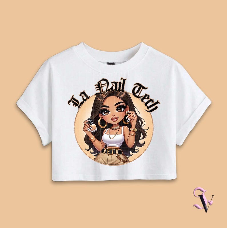 Chicana Nail Tech PNG: Old School Chola Chibi Design (digital Download ...