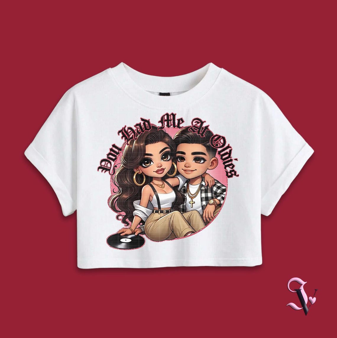 Chicana Valentine PNG Chicano Couple Old School Chola Chibi Style ...