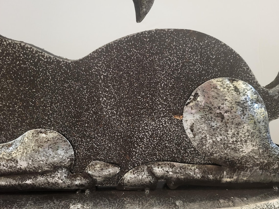 Deer Decor Piece Made of Galvanized Metal and Wood - Etsy